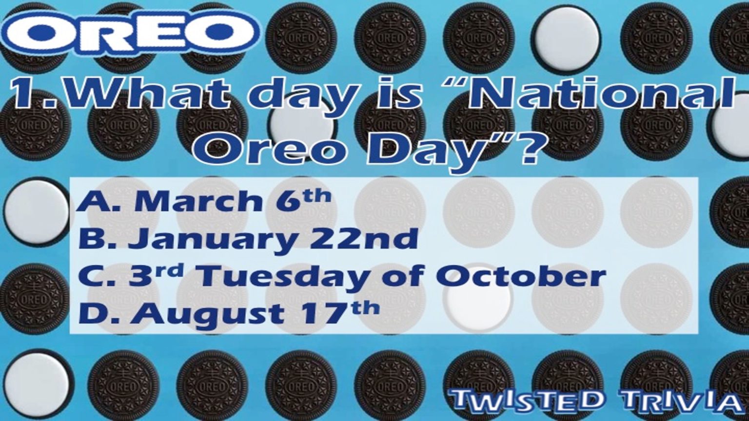 Oreo Twisted Trivia (National Oreo Day Game)